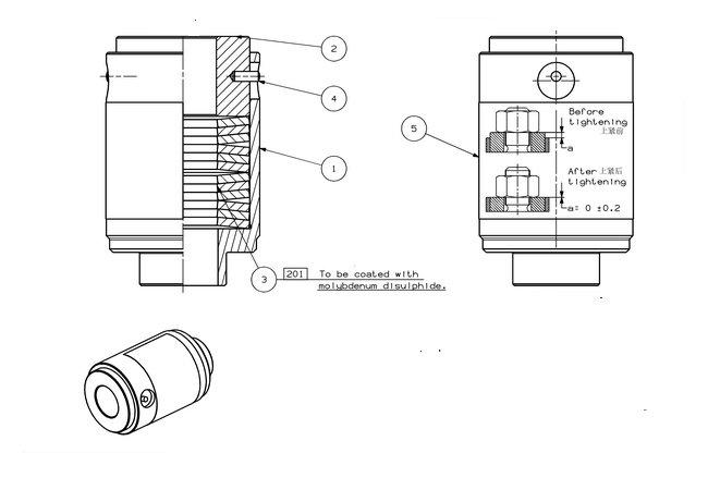 HDP Spare Parts For Fuel Valve Testing Set Spring Housing Complete